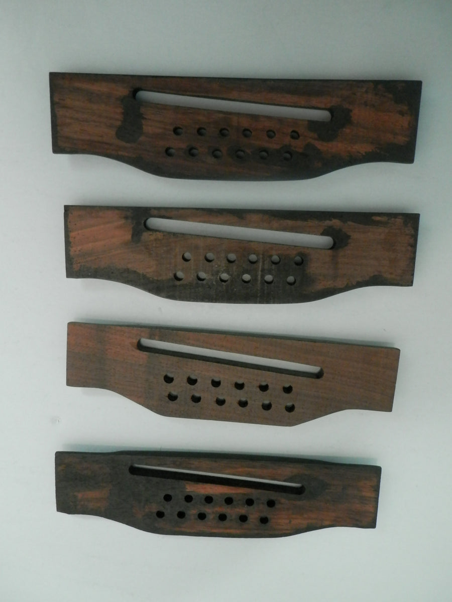 Generic Acoustic 12-string guitar bridge Lot of 4 Slotted bridges new ...
