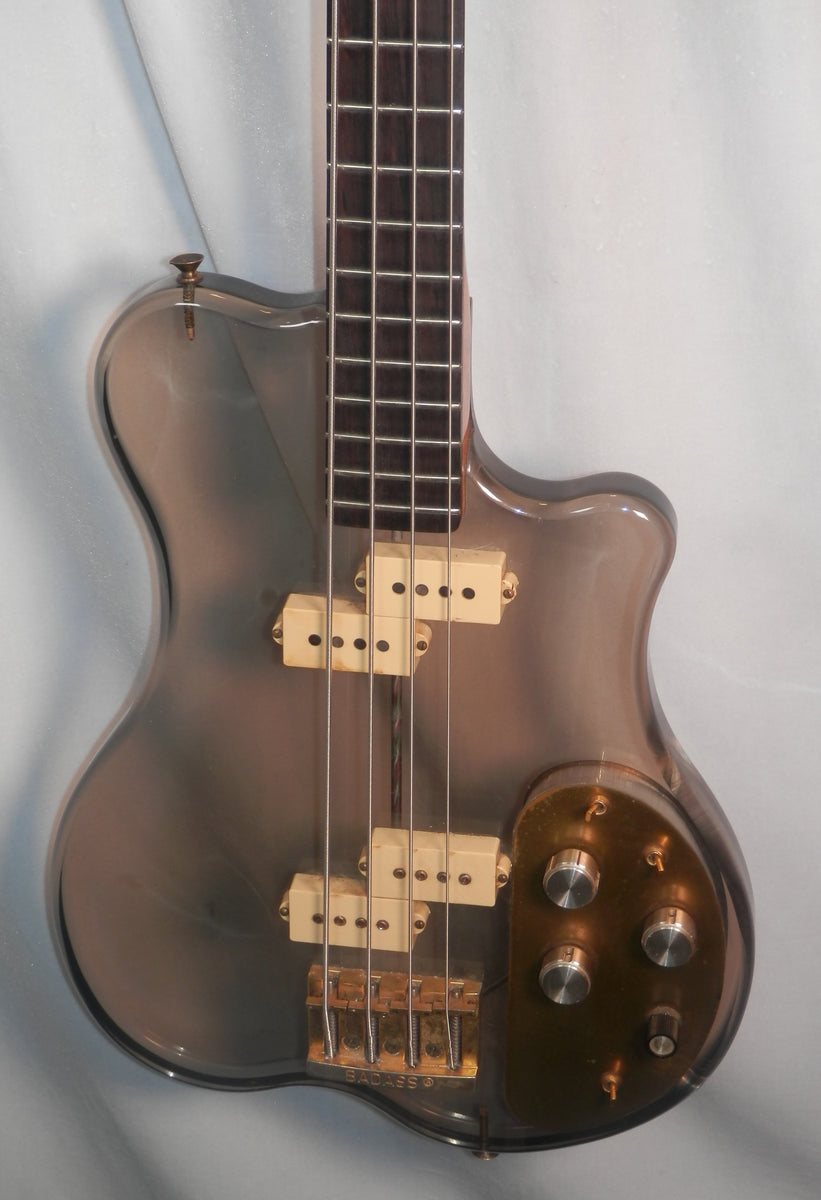 Renaissance SPB Smoke Acrylic Plexiglass Electric Bass with case vinta ...