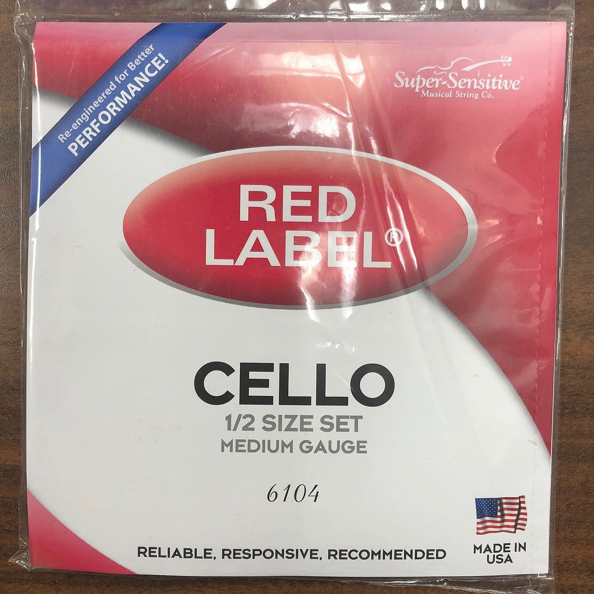 Red Label 6014 Red Label Cello Medium Gauge Strings – Al Bien's West ...